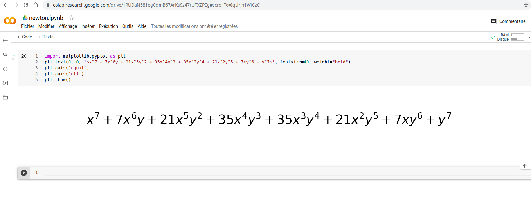 Binome de newton en algorithme python par HeyCoimmentcv - page 1 ...