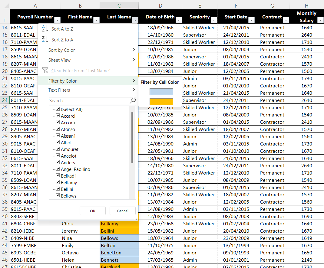 Use Filtering And Sorting Features Master The Fundamentals Of Excel OpenClassrooms