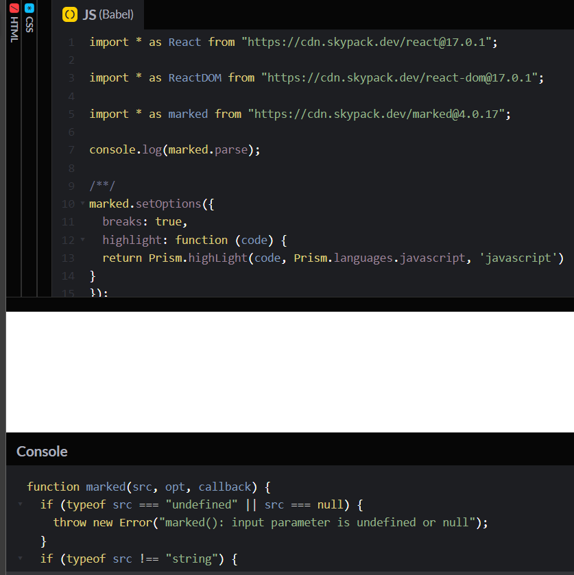Importer marked.js sur codePen par Wilonweb - page 1 - OpenClassrooms