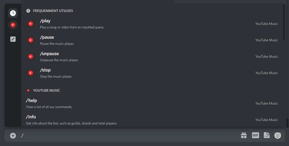 Bot discord Python afficher les commandes - dans la barre d'aide par ...