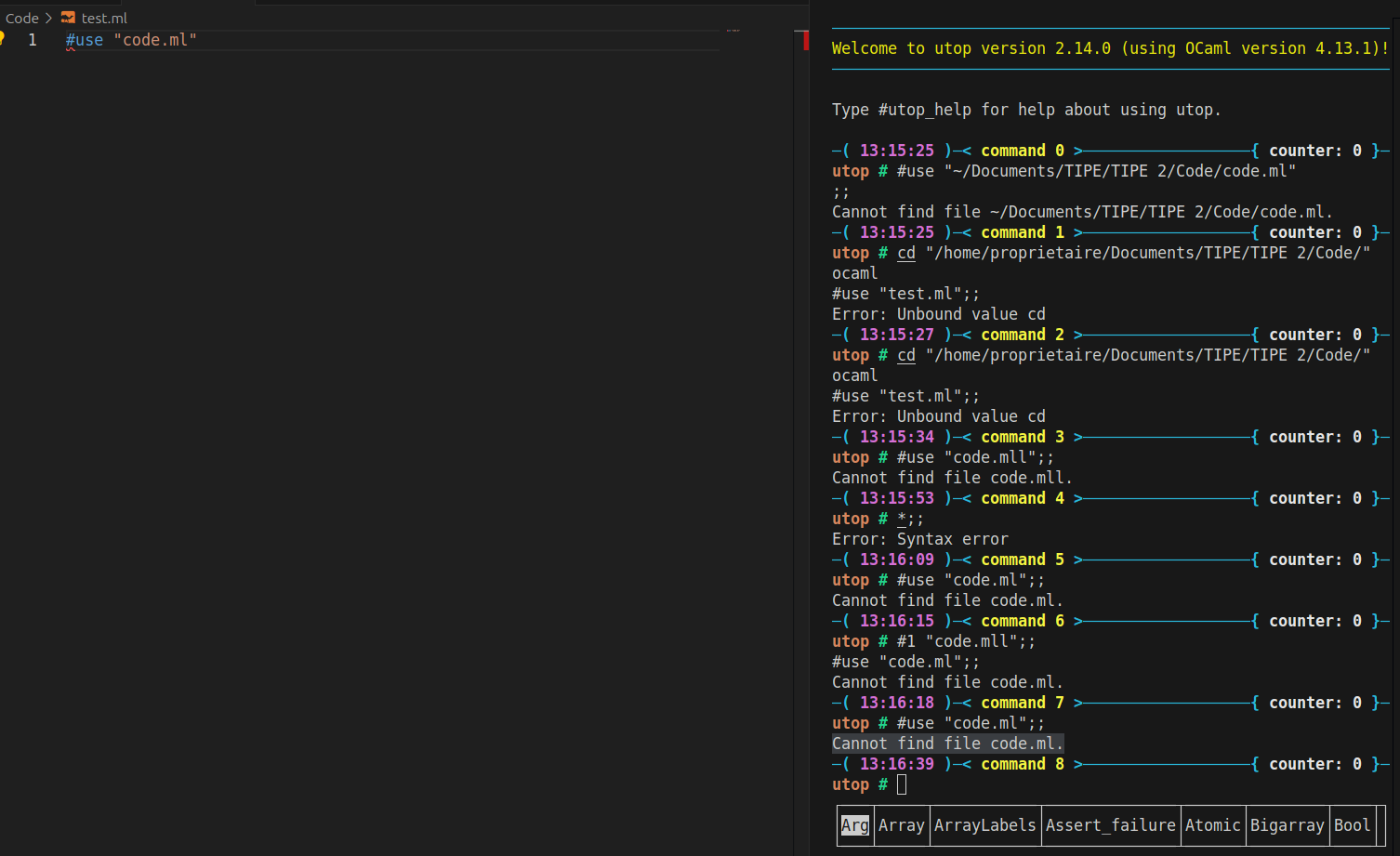 Utiliser fichier ocaml avec interpréteur par SébastienVoirin1 ...